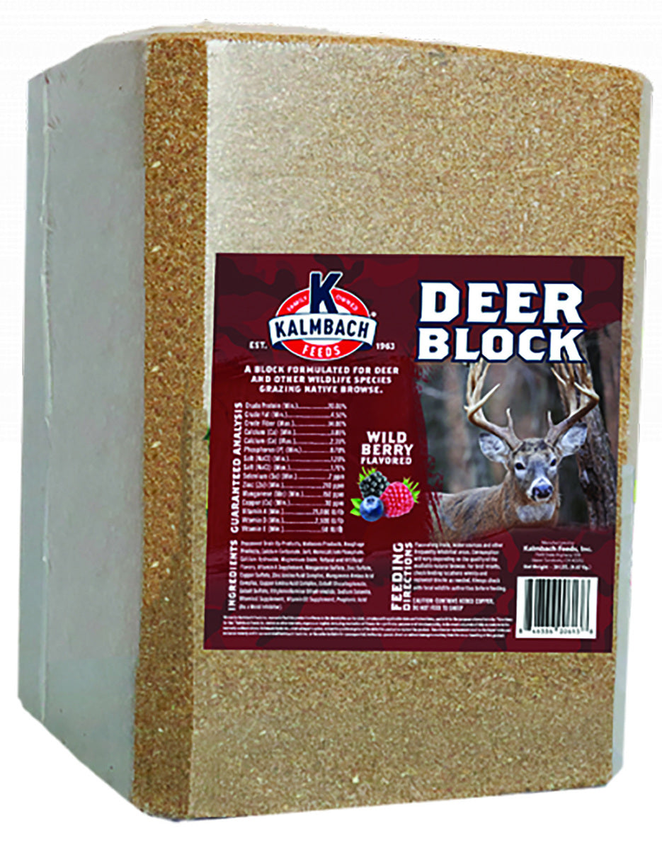 Antler King Wild Berry Supplement Block for Deer and Wildlife - 30 LB ...