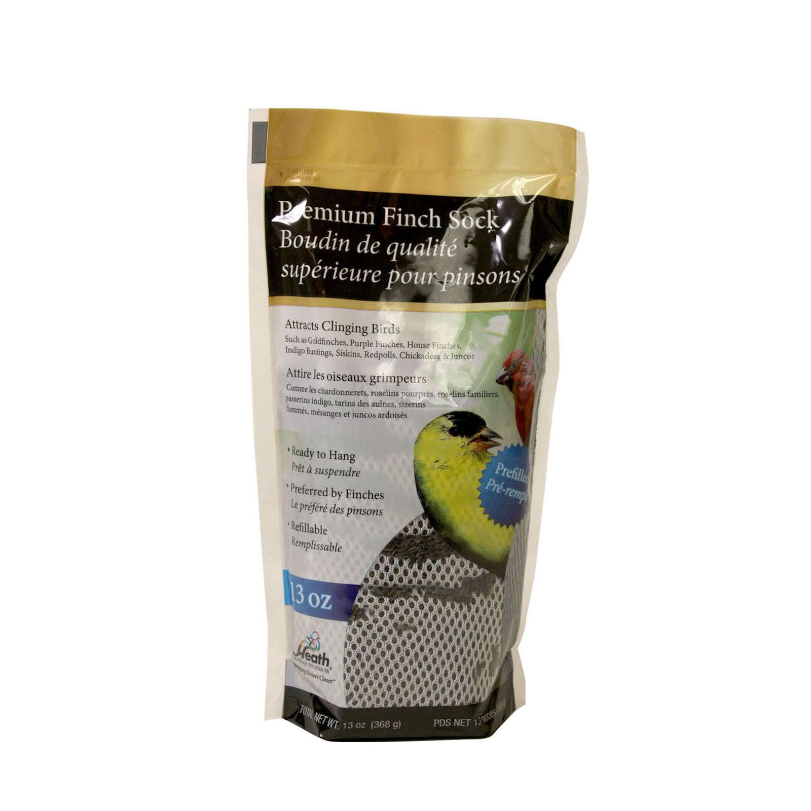 Heath Outdoor Products White Finch Sock With Header Card Bird Feeder ...