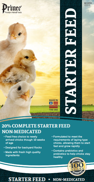 Prince Premium Feed Chick Starter 20% Layer Mash Medicated Crumble - 4 ...