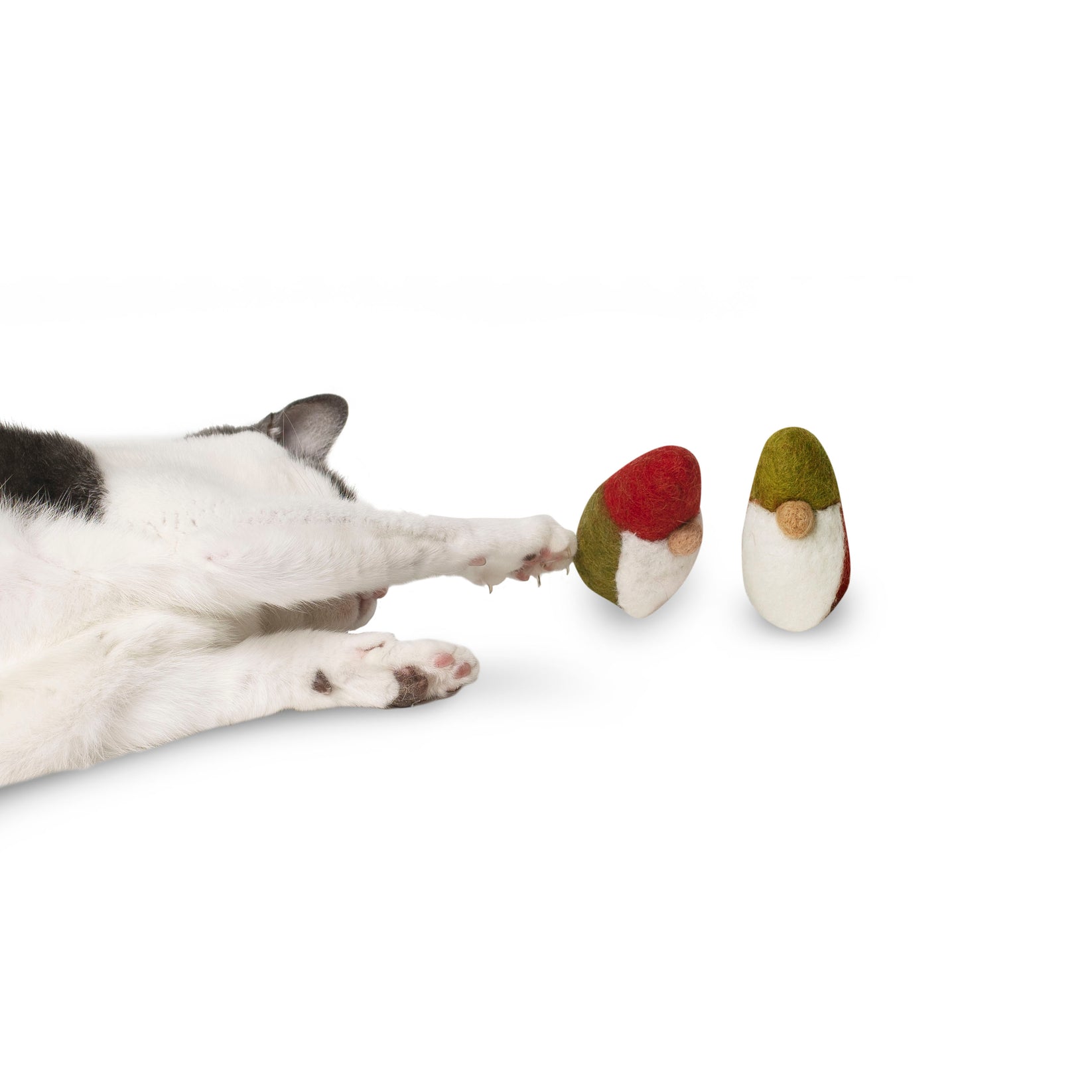 Midlee Felt Wool Gnome Christmas Cat Toy- Set of 2 – Midlee Designs