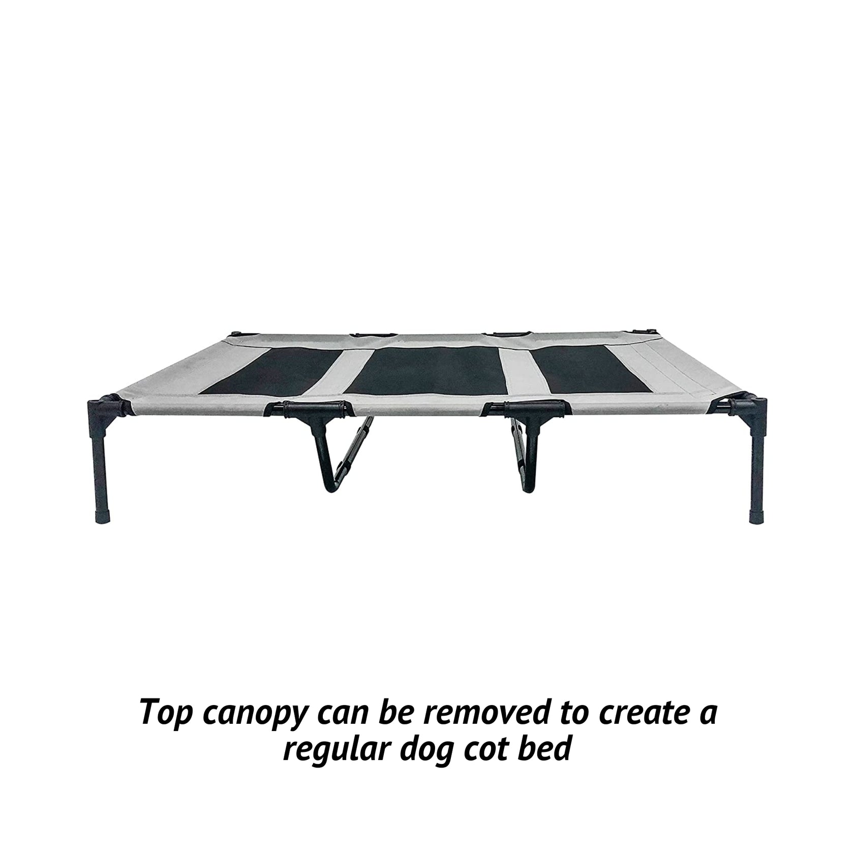 Midlee Grey Dog Cot with Canopy Elevated Pet Bed – Midlee Designs