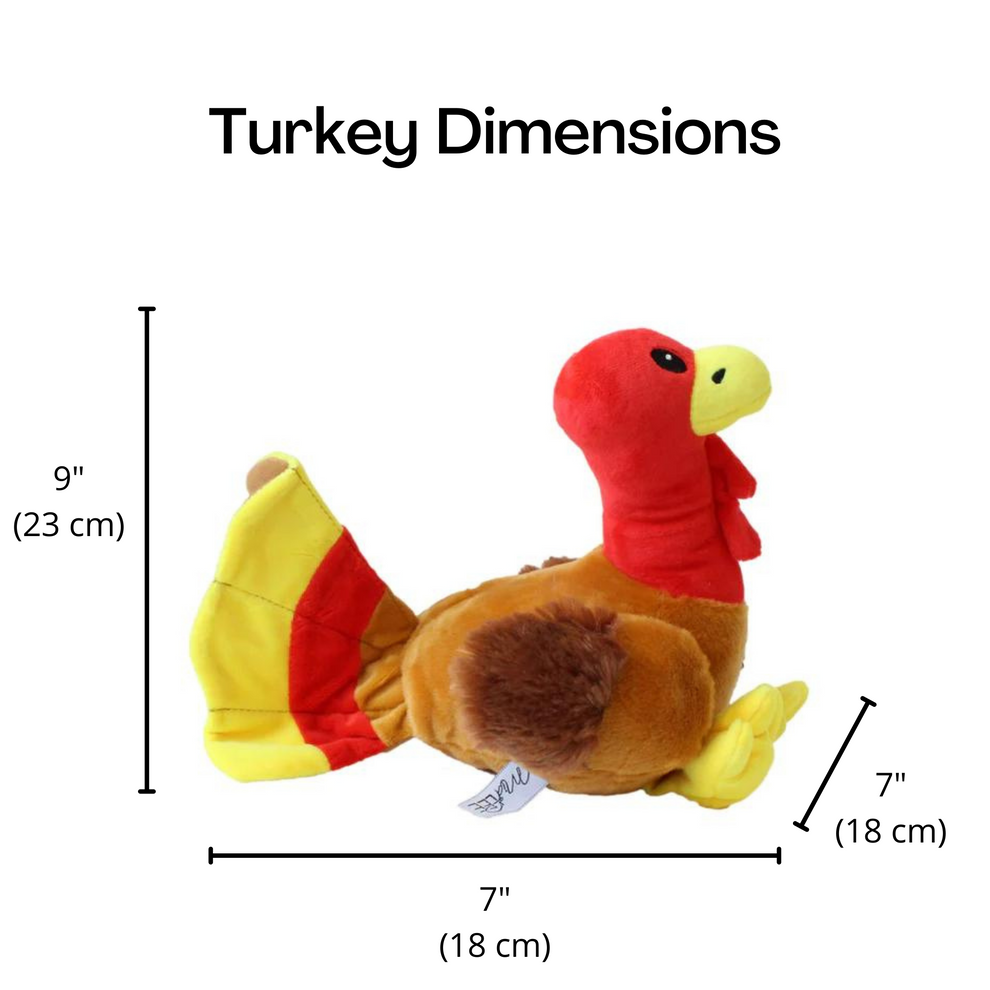 Midlee Thanksgiving Turkey Dog Toy- Large Stuffed Squeaky Pet Toy ...