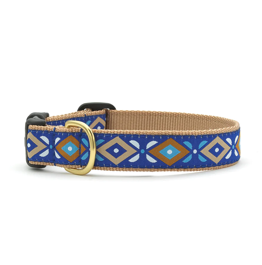 Up Country Aztec Blue Dog Collar - Large – Midlee Designs